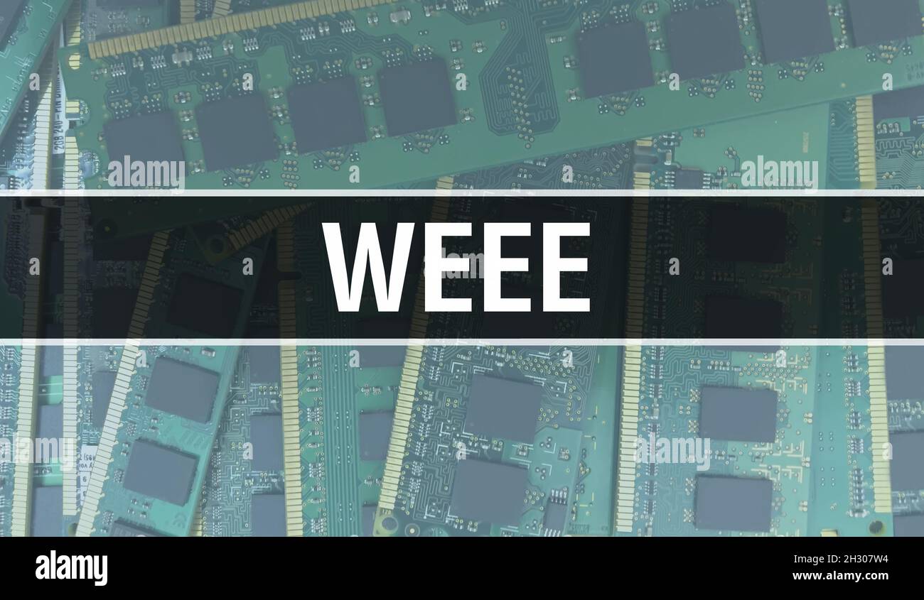 Weee With Electronic Computer Hardware Technology Background Abstract Background With