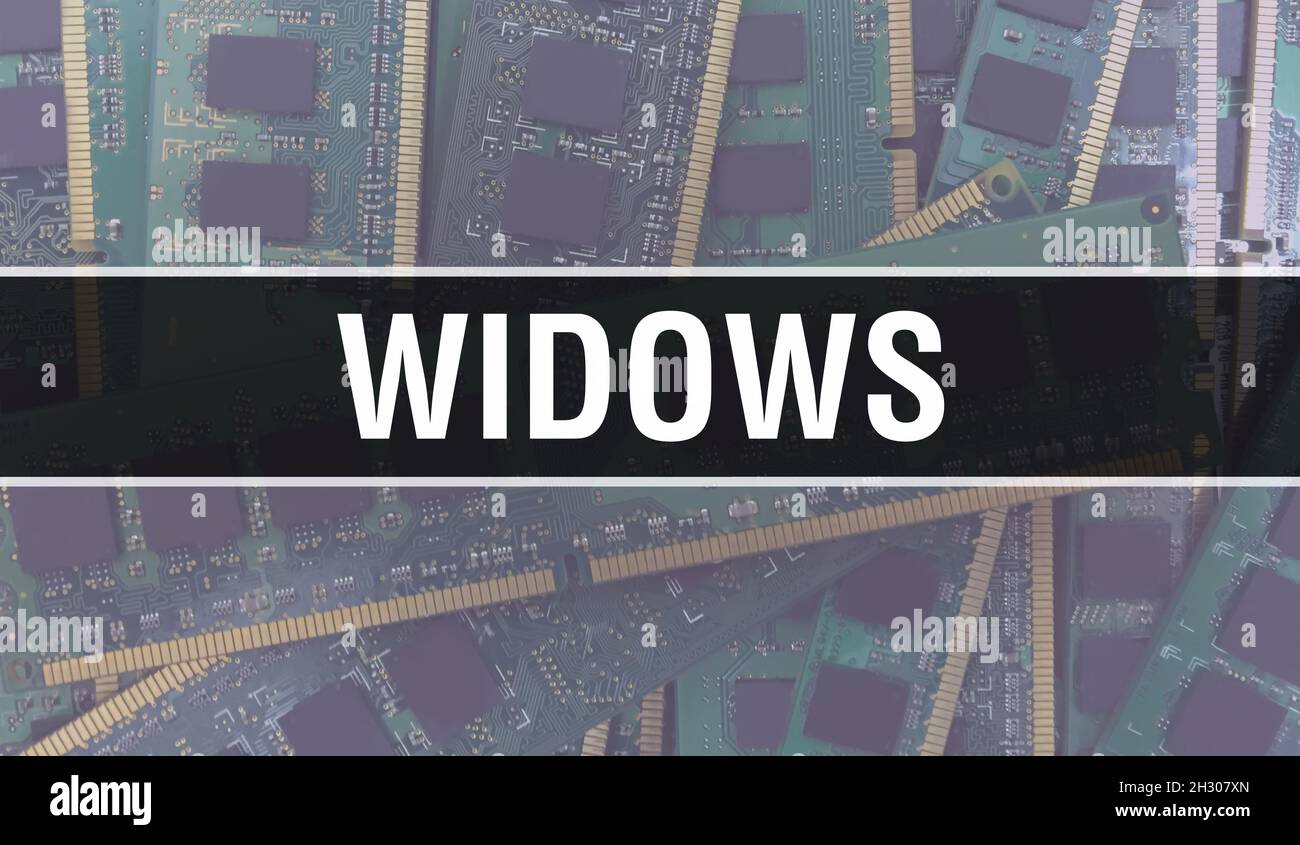 Widows with Technology Motherboard Digital. Widows and Computer Circuit ...