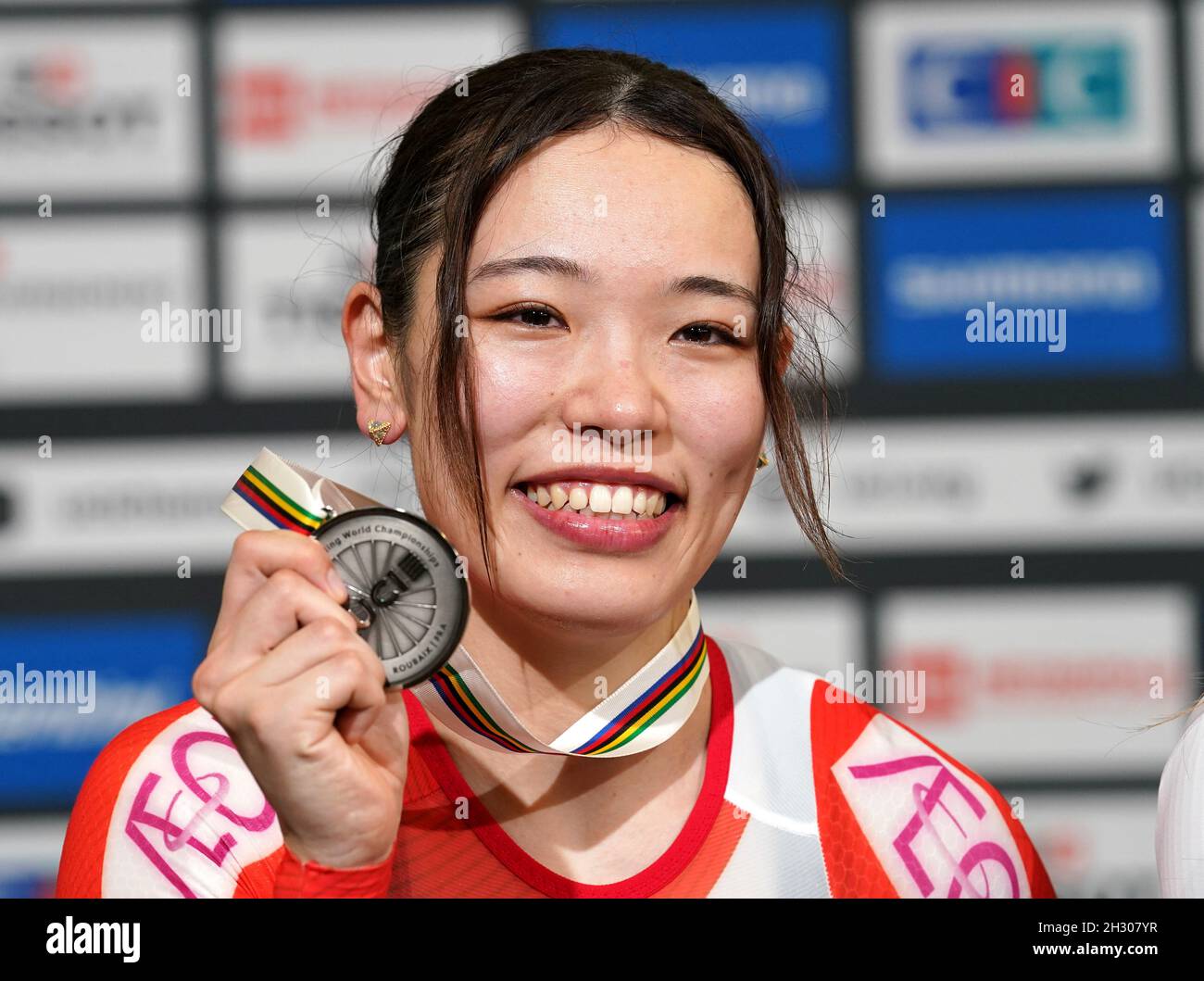 Roubaix, France, October 24, 2021, Mina SATO (JPN) silver medallist on ...