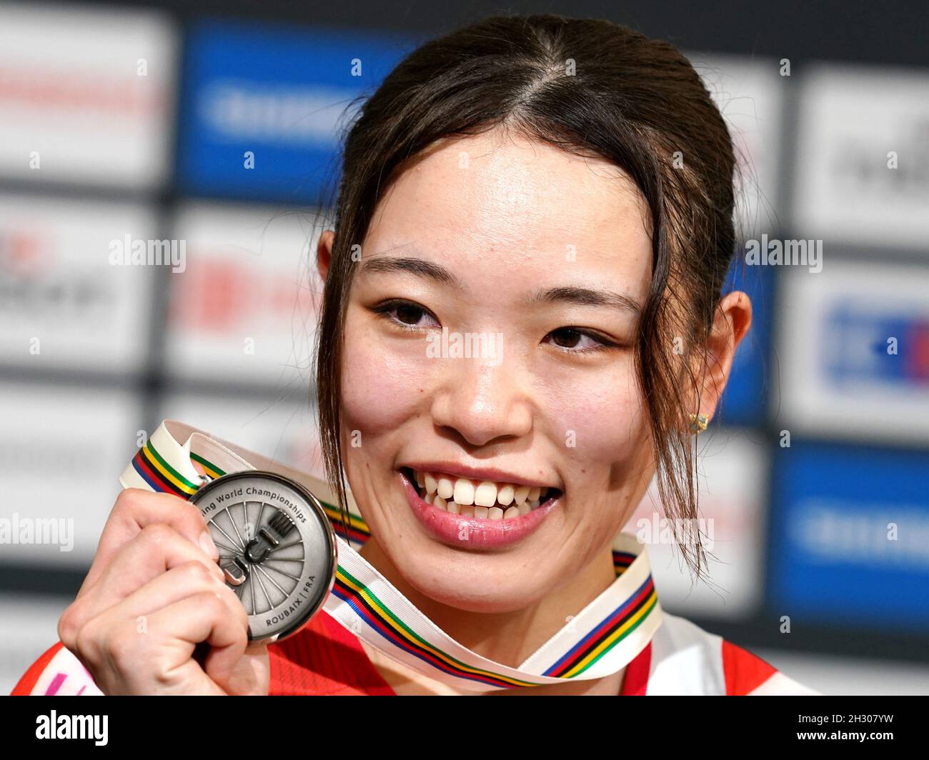 Roubaix, France, October 24, 2021, Mina SATO (JPN) silver medallist on ...