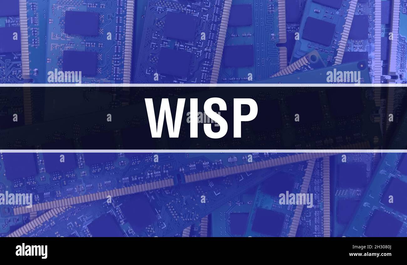 WISP with Technology Motherboard Digital. WISP and Computer Circuit ...