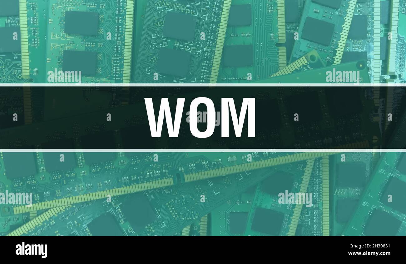 WOM with Technology Motherboard Digital. WOM and Computer Circuit Board ...