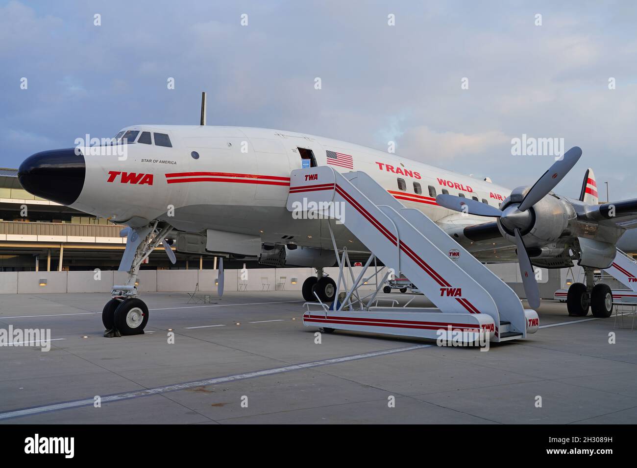 NEW YORK -8 OCT 2021- View of a Lockeed Super Constellation (Connie ...