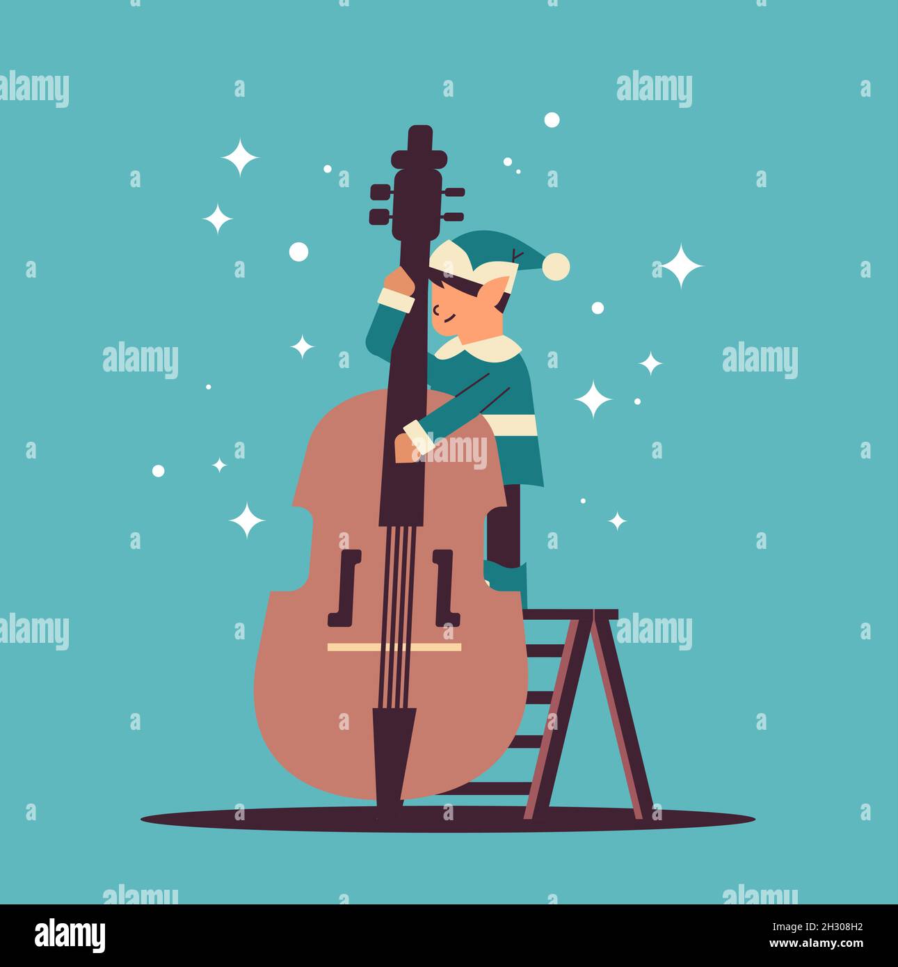 Santa claus playing instrument Stock Vector Images - Alamy