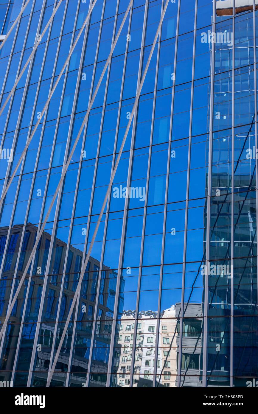 Exterior of modern architecture. Building abstract background. Downtown ...