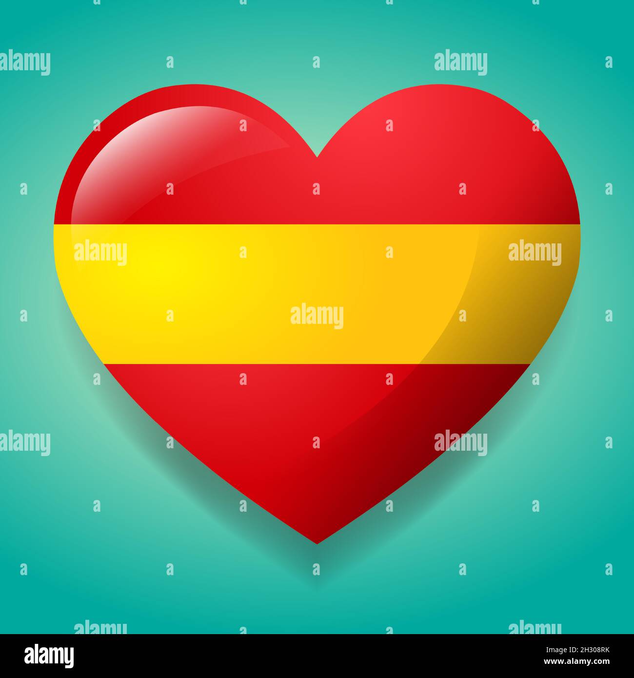 Spain flag love heart concept hi-res stock photography and images - Alamy