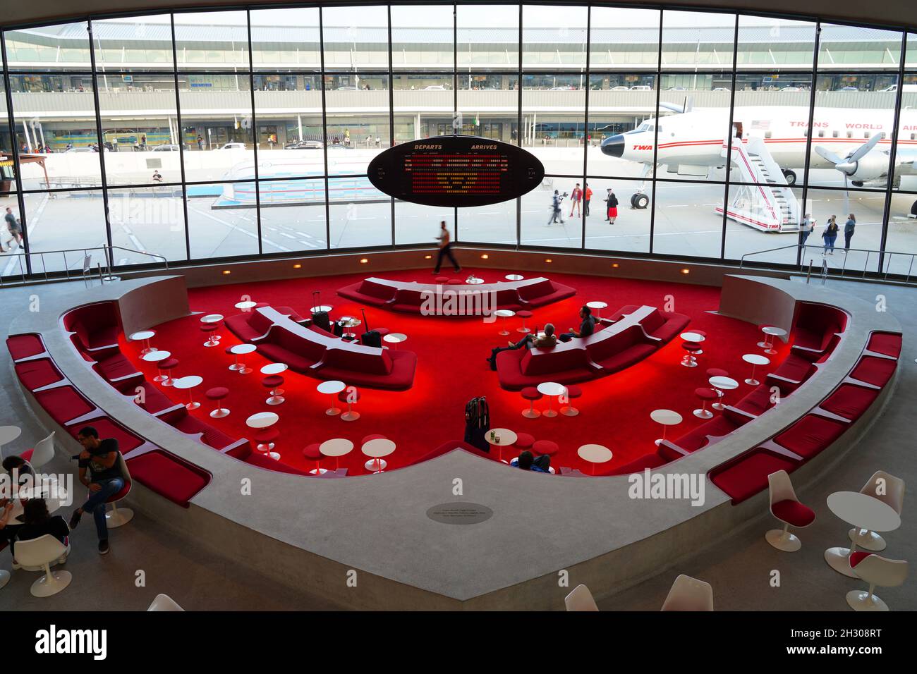 NEW YORK -8 OCT 2021- Interior view of the TWA Hotel in the landmark ...