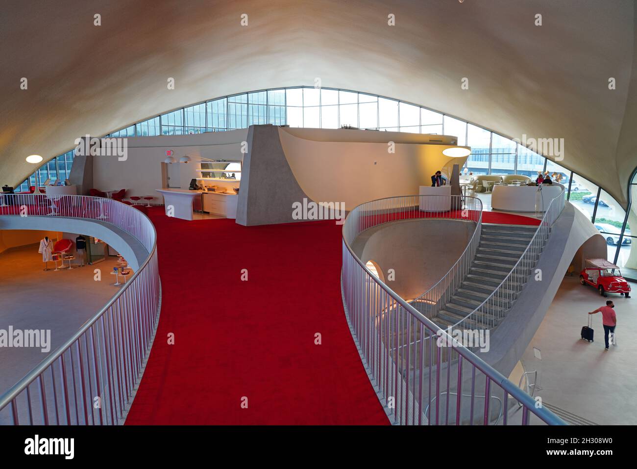 NEW YORK -8 OCT 2021- Interior view of the TWA Hotel in the landmark ...