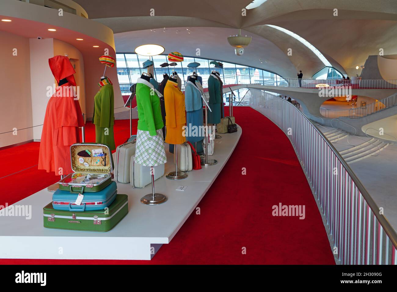 NEW YORK -8 OCT 2021- Interior view of the TWA Hotel in the landmark ...