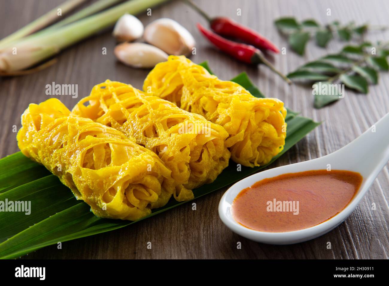 Roti Jala or lace pancake is Malaysian traditional food, a popular ...