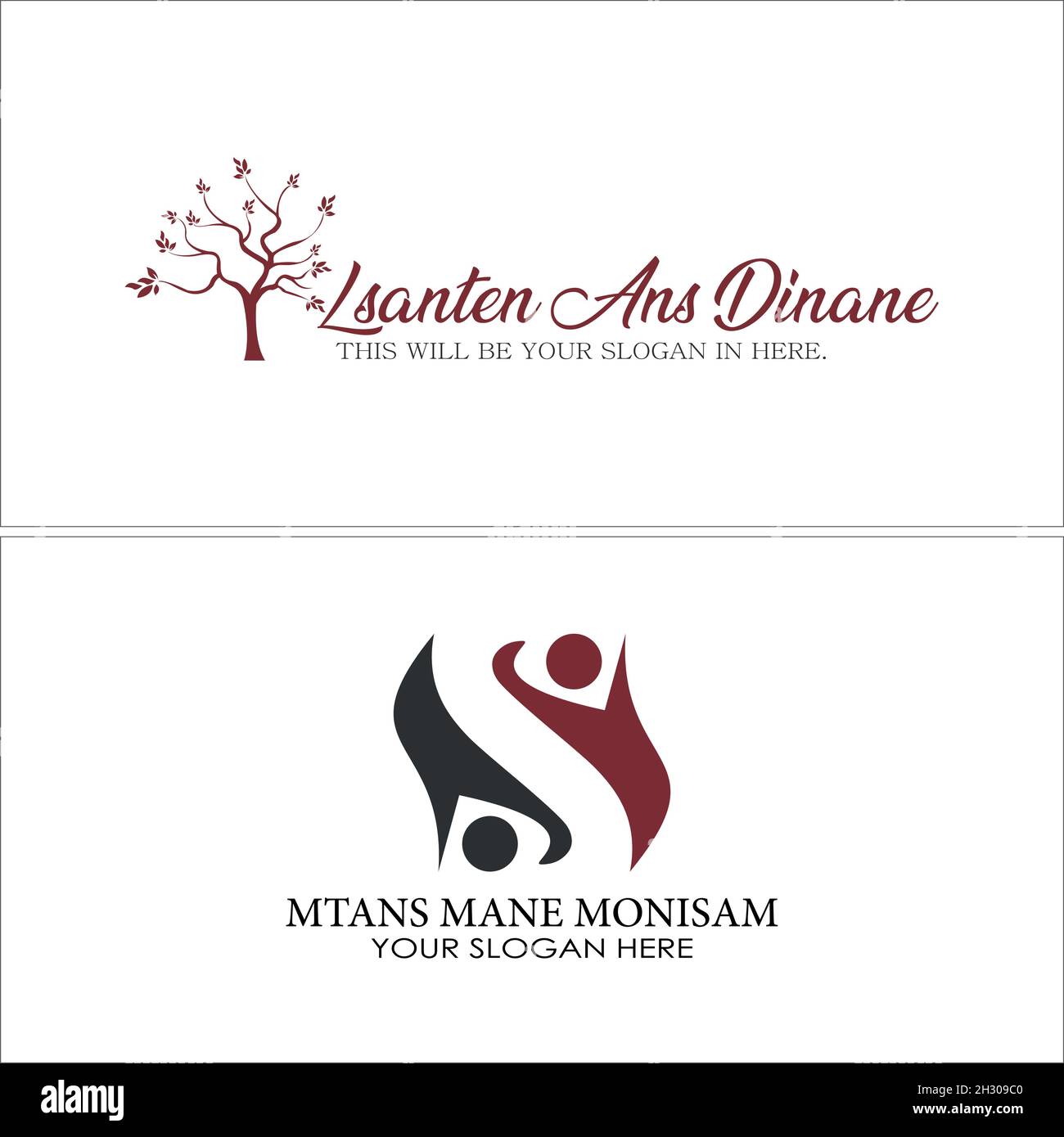 Modern community nonprofit charity people tree logo design Stock Vector ...