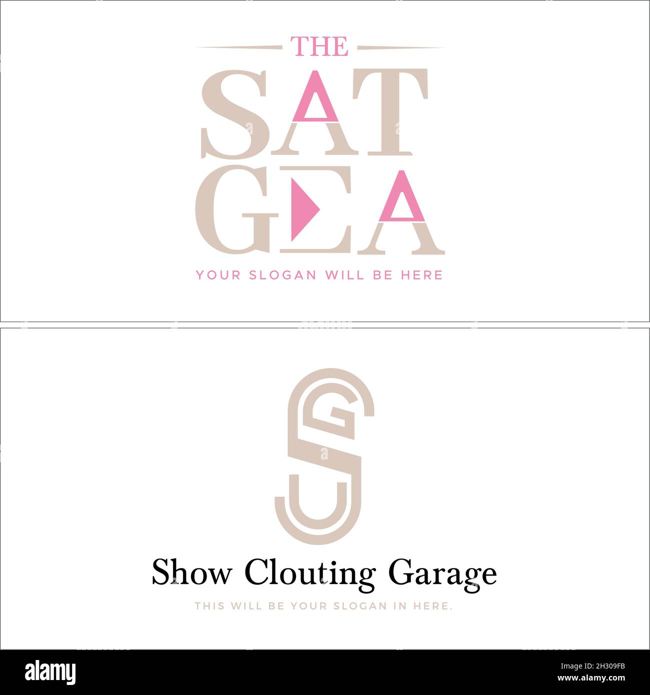 Modern wordmark initial lettering business logo design Stock Vector ...