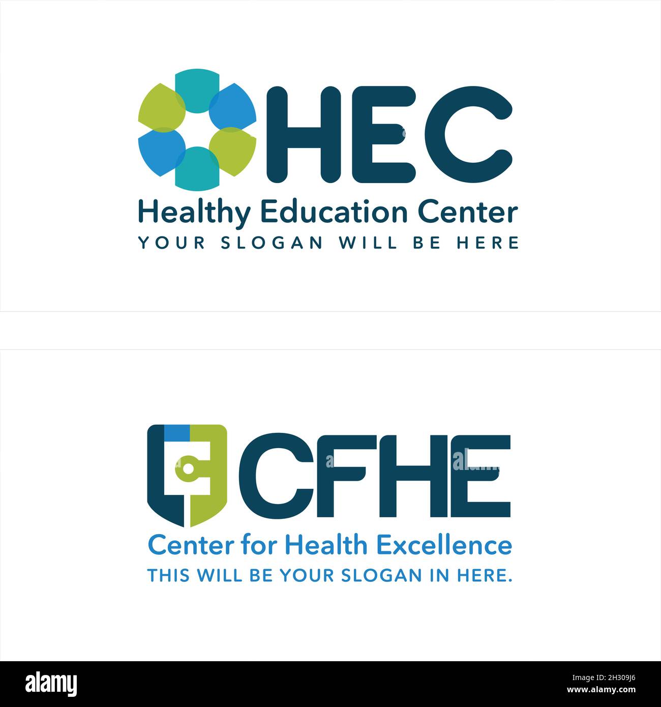 Modern community healthy education lock logo design Stock Vector Image ...