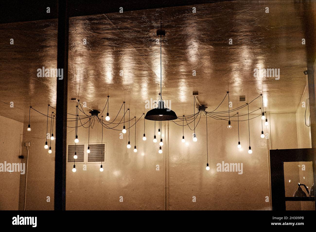 Coffee Shop at Night Stock Photo - Alamy