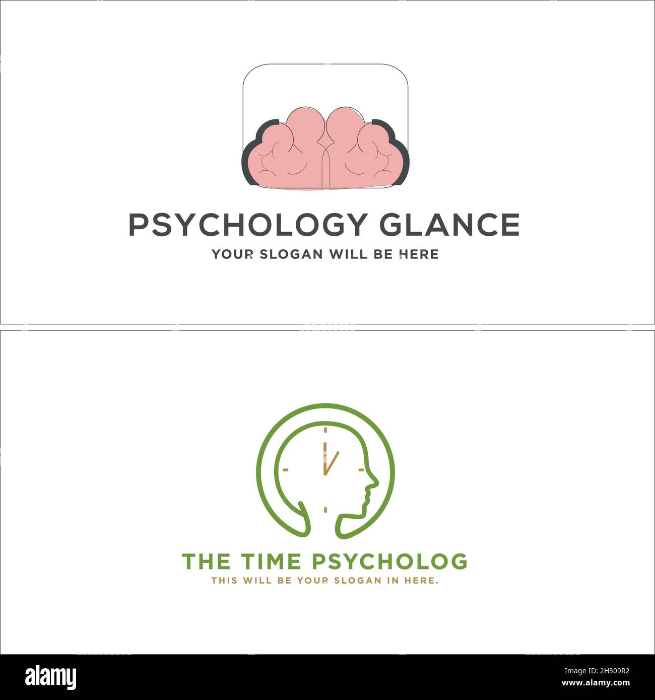Modern physical psychology communication brain people logo design Stock ...