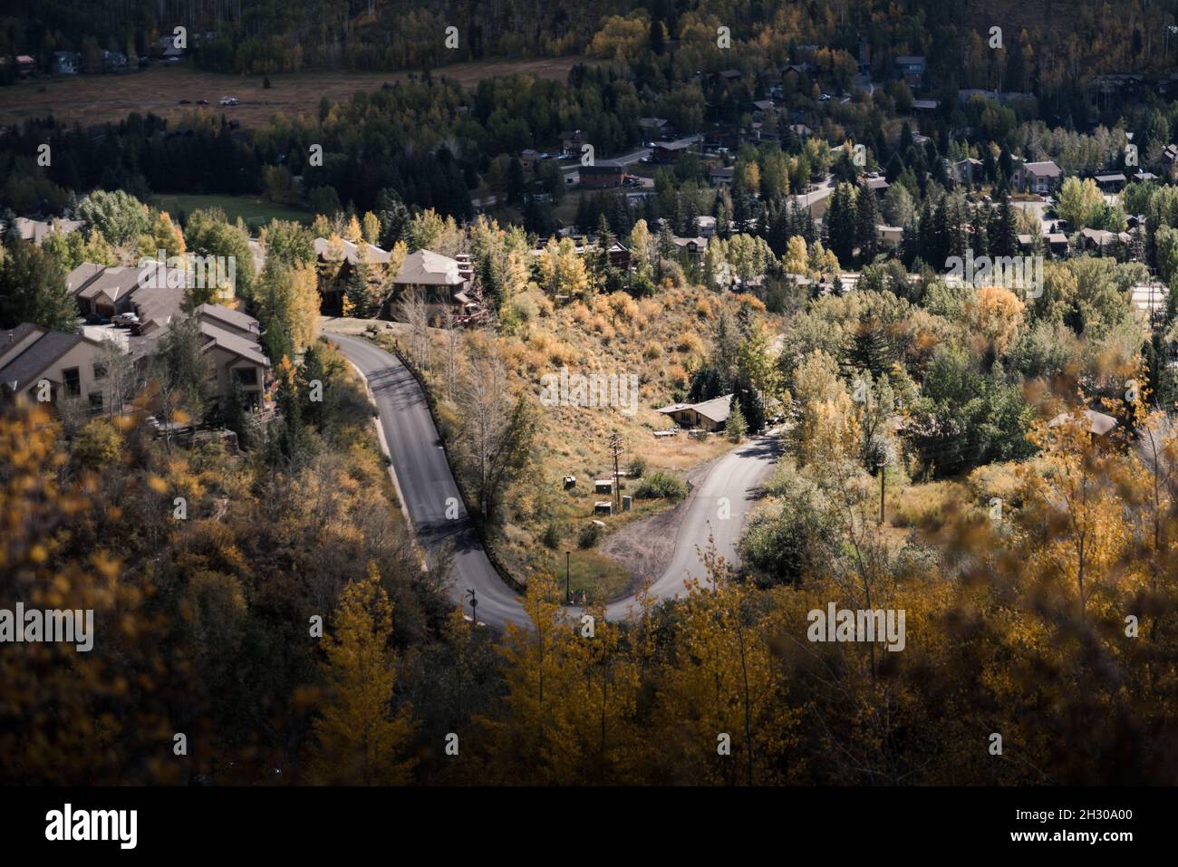 Landscape View over Vail, Colorado during fall Stock Photo - Alamy