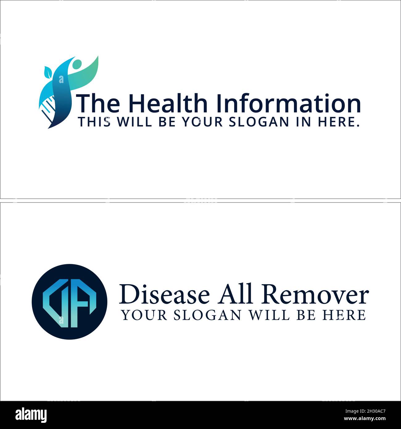 Modern health care medical pharmacy people circle initials DA logo ...