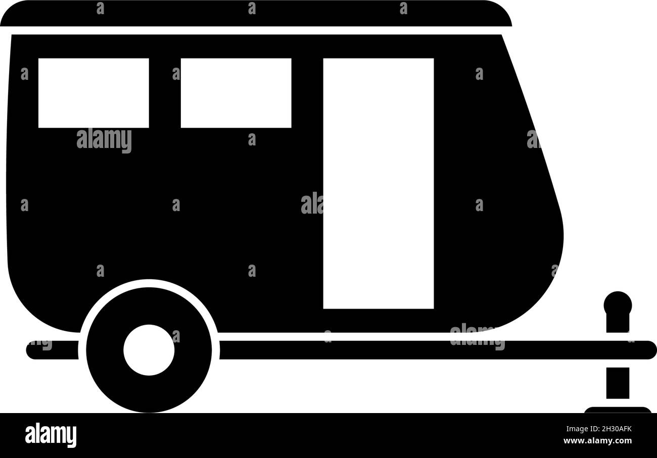 Camper trailer symbol Cut Out Stock Images & Pictures - Alamy