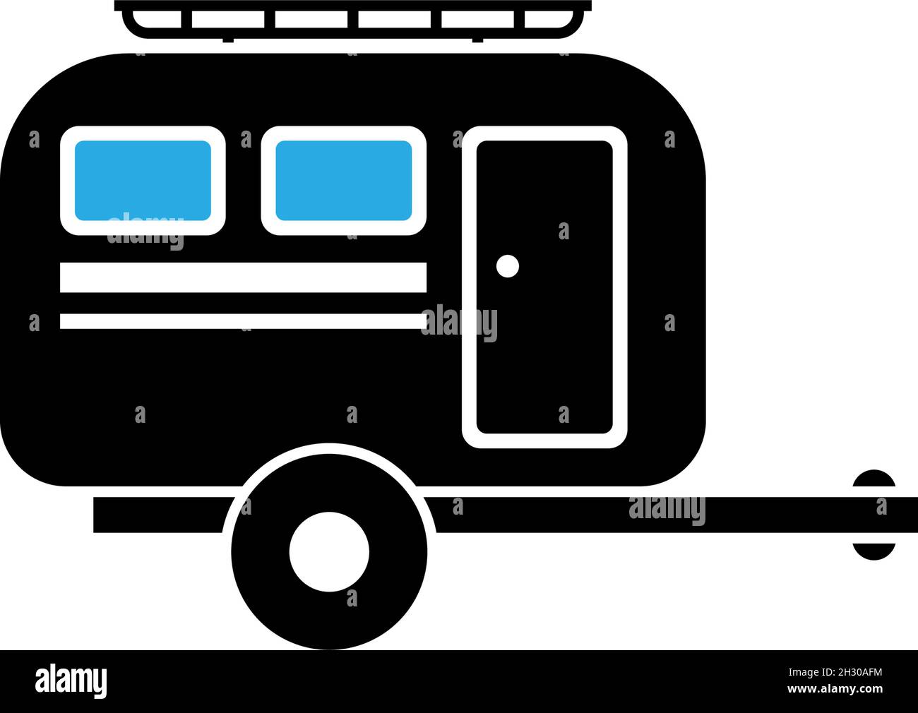 Camper trailer symbol Cut Out Stock Images & Pictures - Alamy