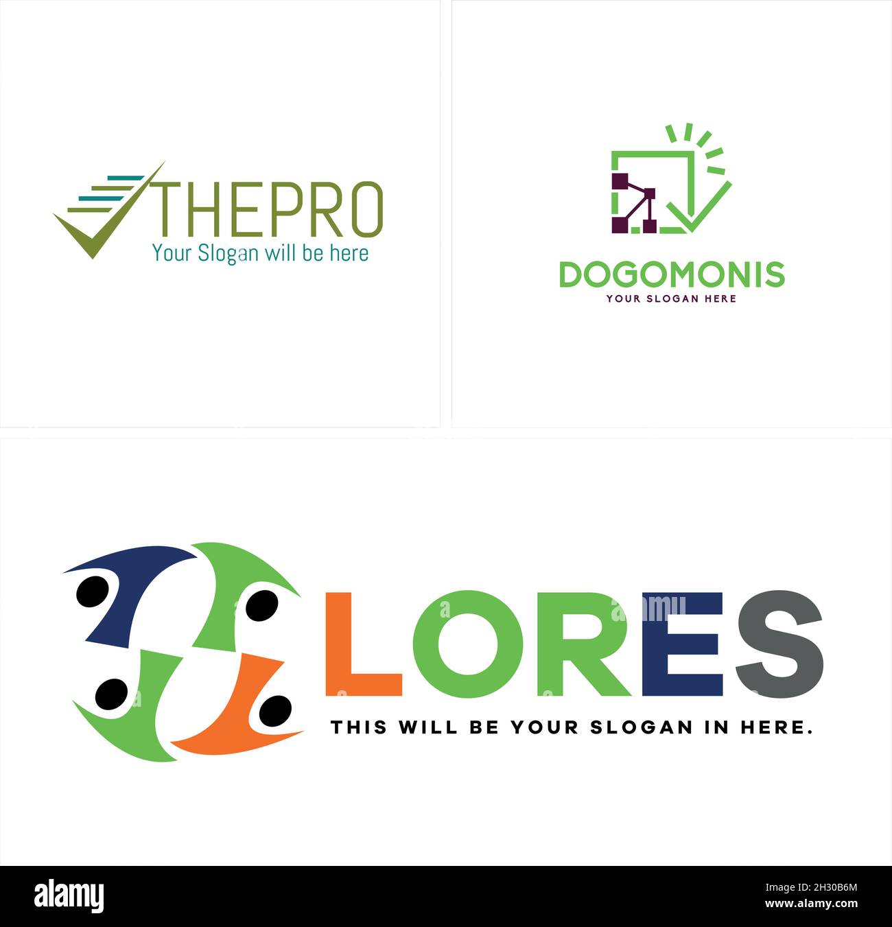 Modern technology business company colorful people logo design Stock ...