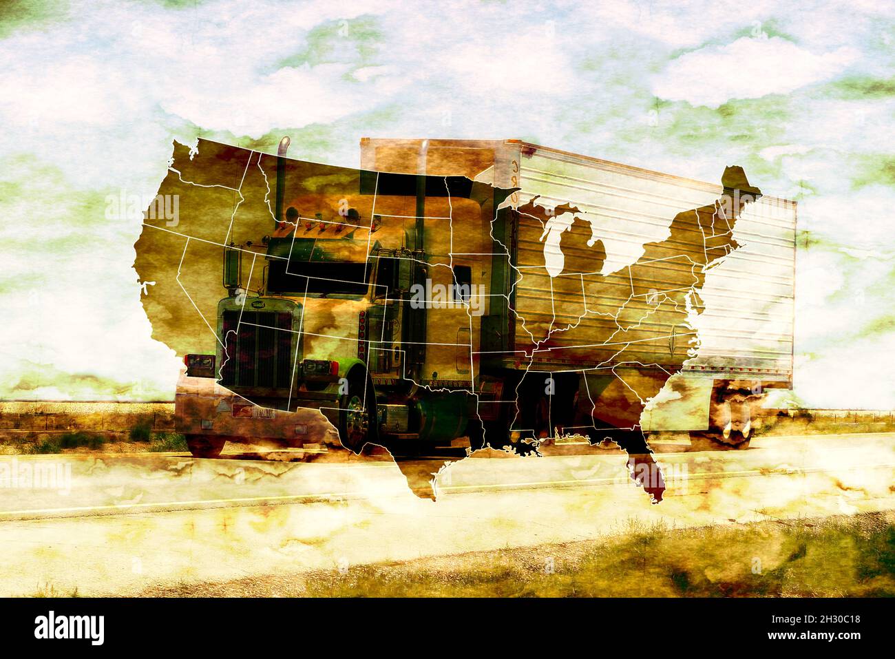 An old map of USA Stock Photo - Alamy