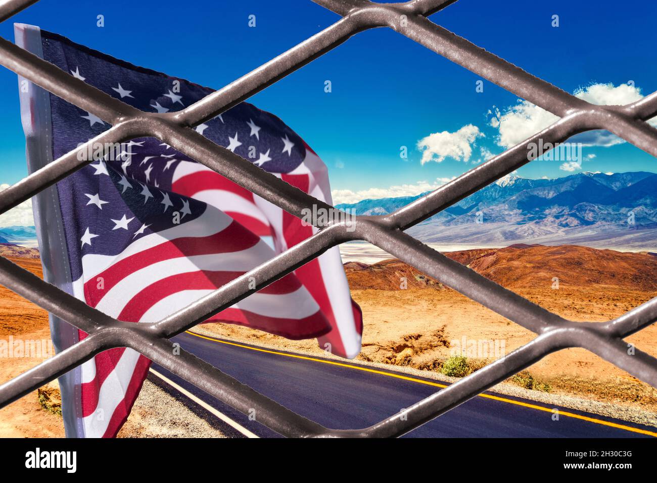 Usa flag border hi-res stock photography and images - Alamy