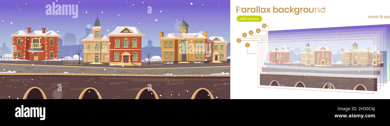 Old town street with retro european buildings and stone promenade ...