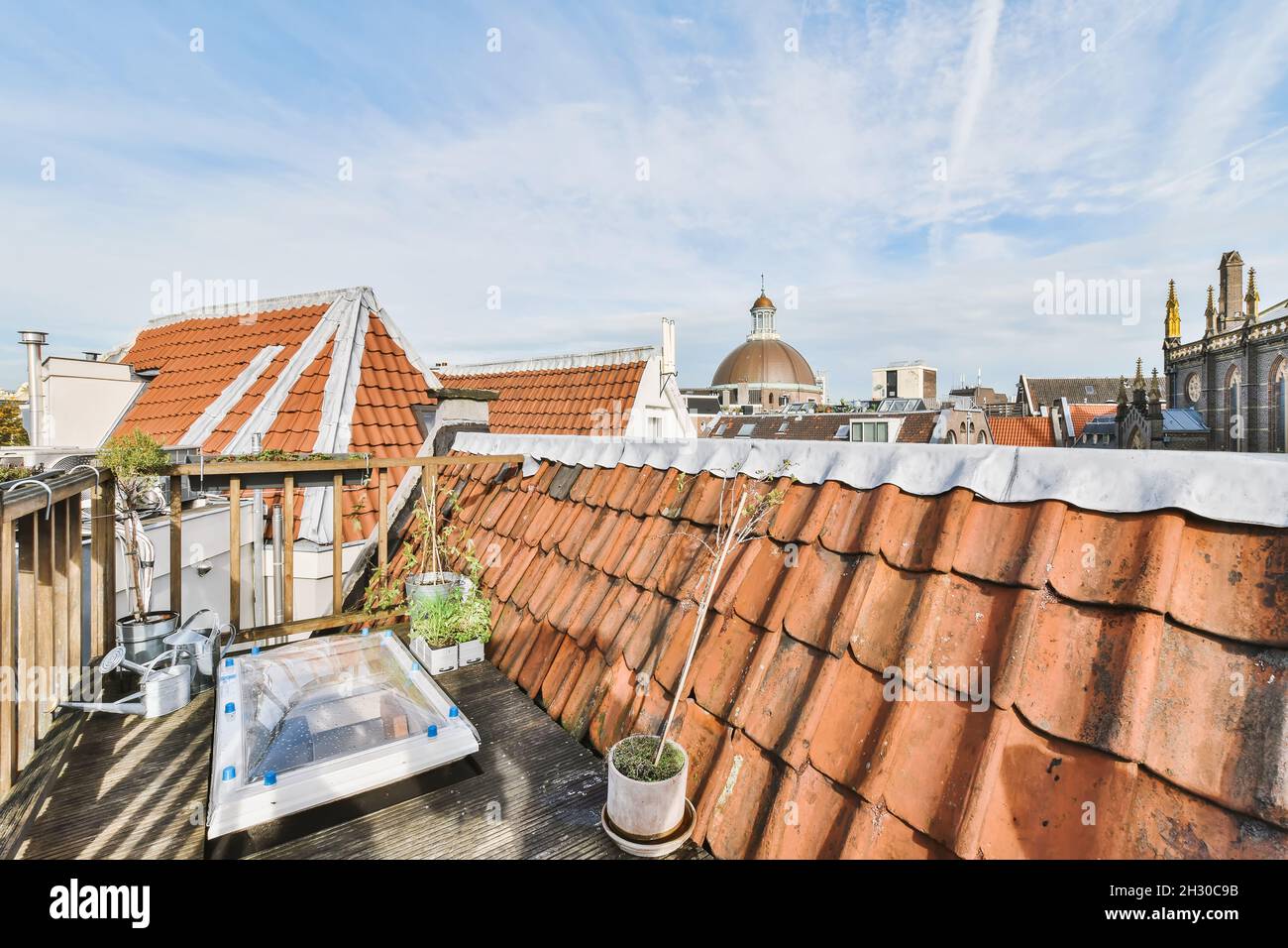 View of the beautiful veranda of the house Stock Photo - Alamy