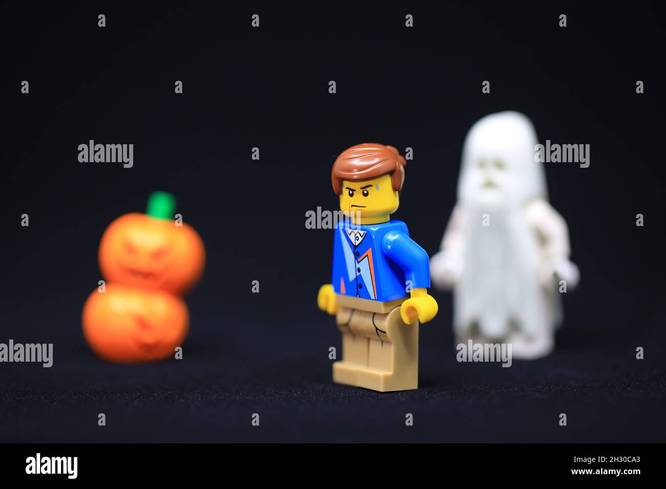 halloween dressing mini figure for celebrating halloween. halloween is ...