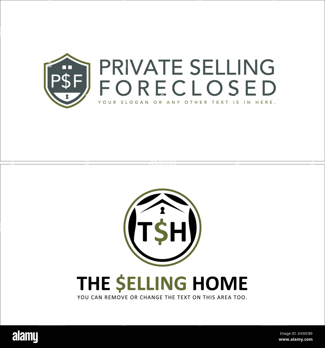 Modern business finance selling home icon initials logo design Stock ...