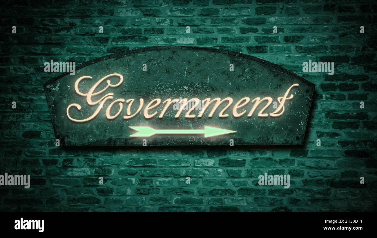 Street Sign the Direction Way to Government Stock Photo - Alamy