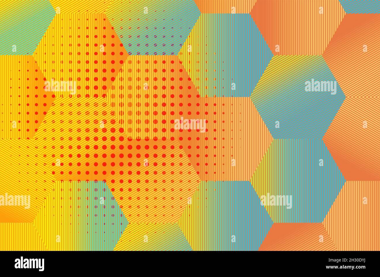 Vector Abstract Half-Tone colourful shapes on shaded Backgrounds Stock ...