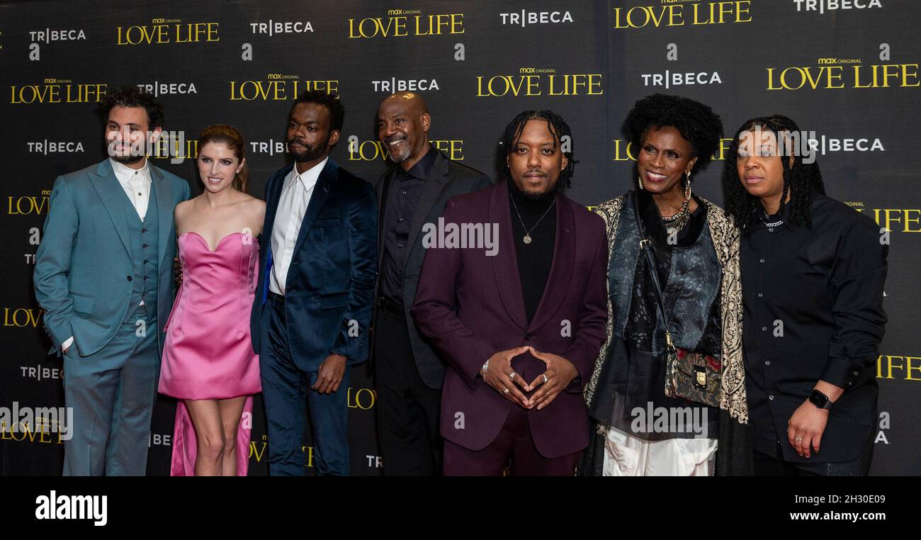 New York, October 24, 2021. Arian Moayed, Anna Kendrick, William ...