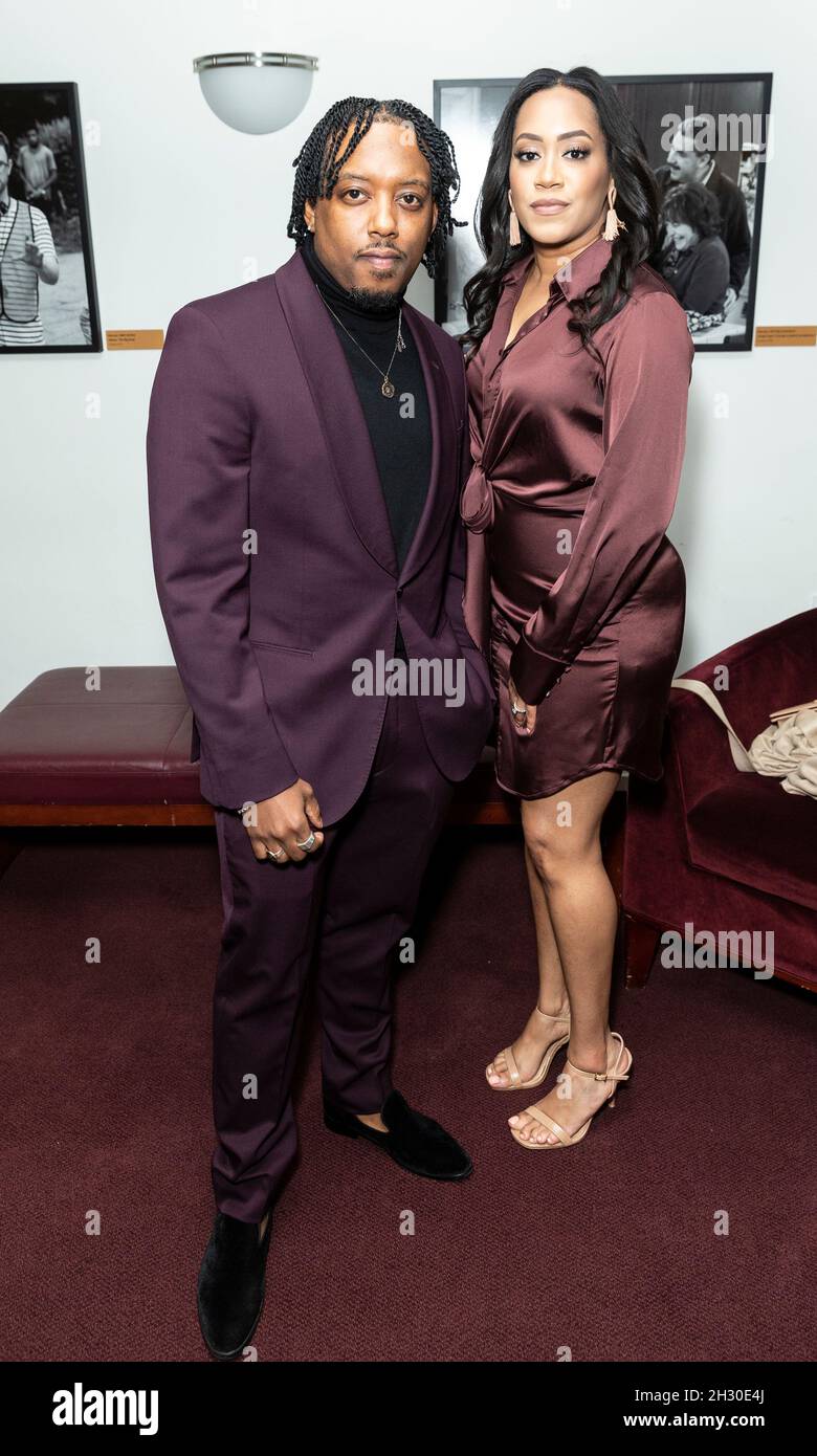 New York, NY - October 24, 2021: Chris Comedian CP Powell and wife Reva ...