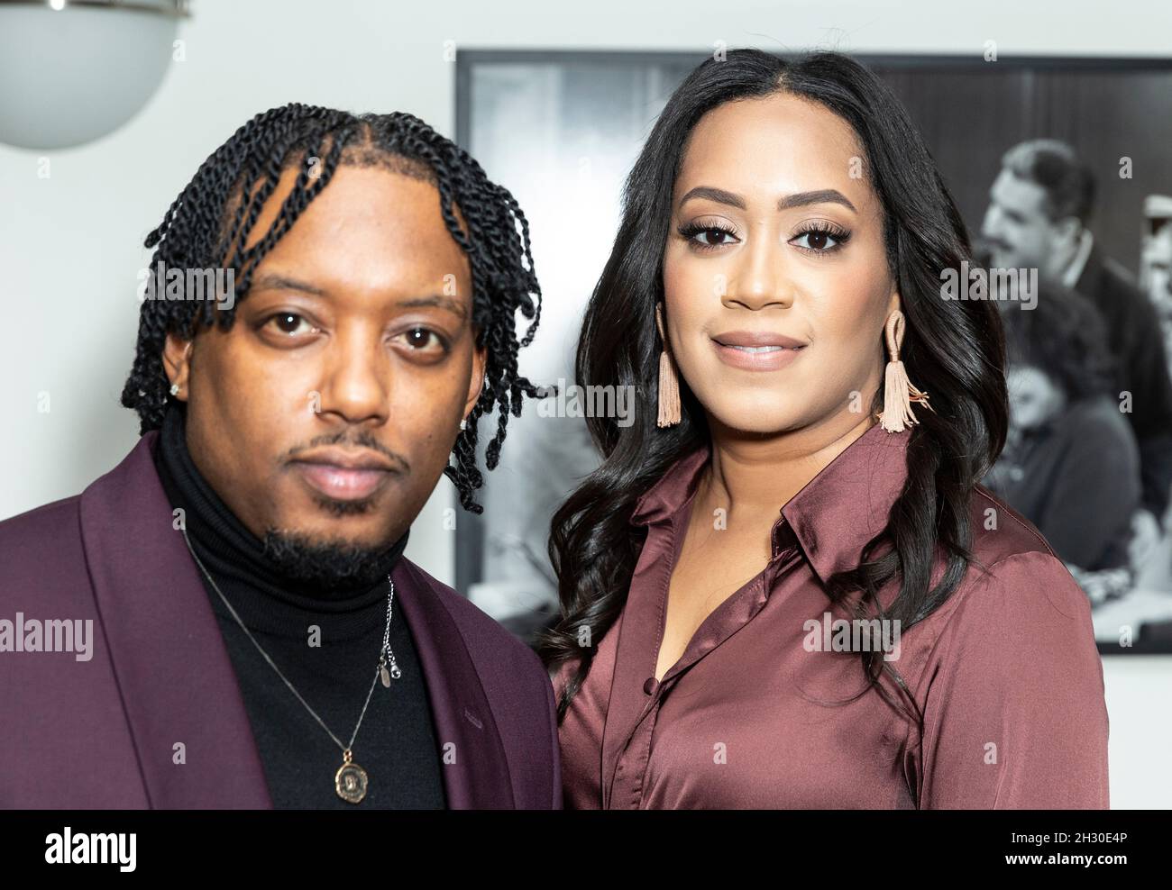 New York, NY - October 24, 2021: Chris Comedian CP Powell and wife Reva ...