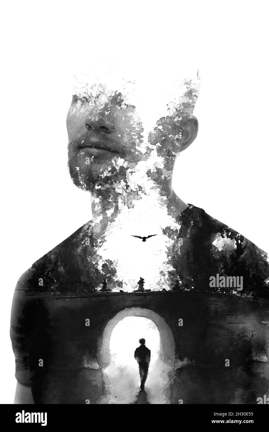 Tree face watercolor hi-res stock photography and images - Alamy