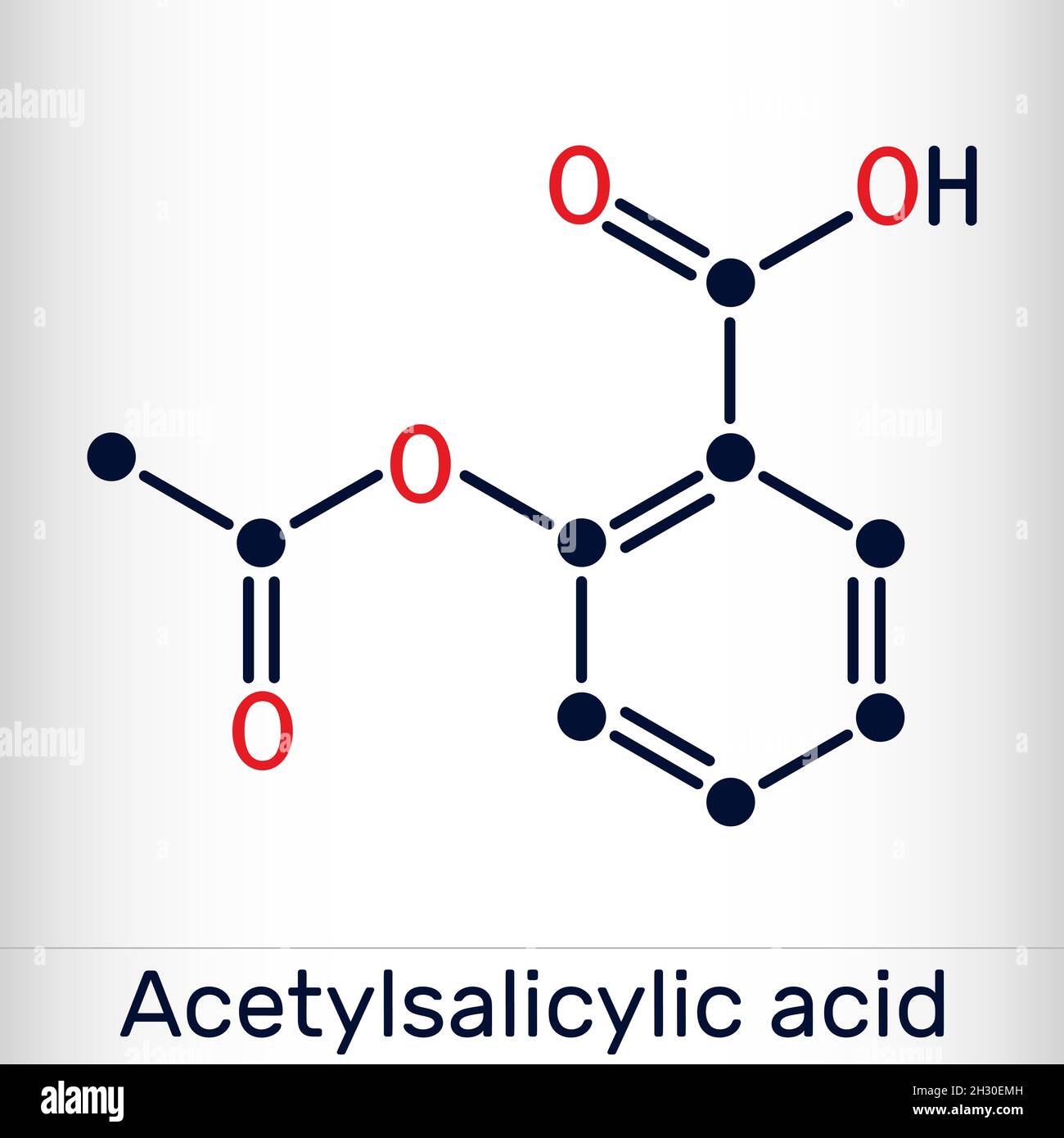 Acetylsalicylic acid, aspirin, ASA molecule. It is salicylate ...