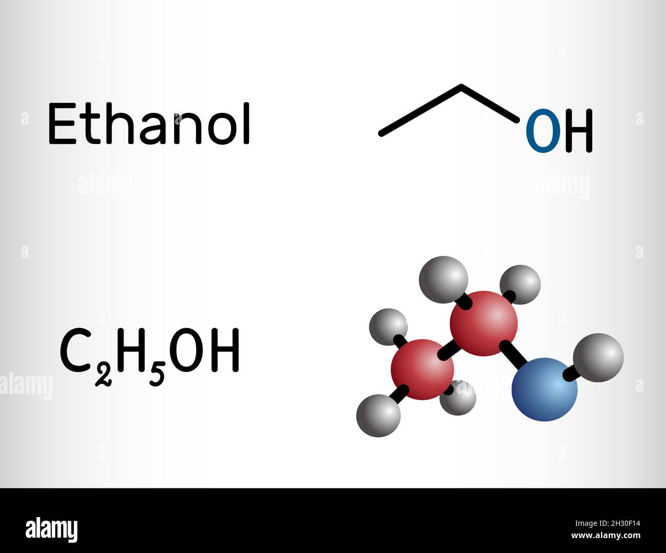 Model of ethanol molecule Stock Vector Images - Alamy
