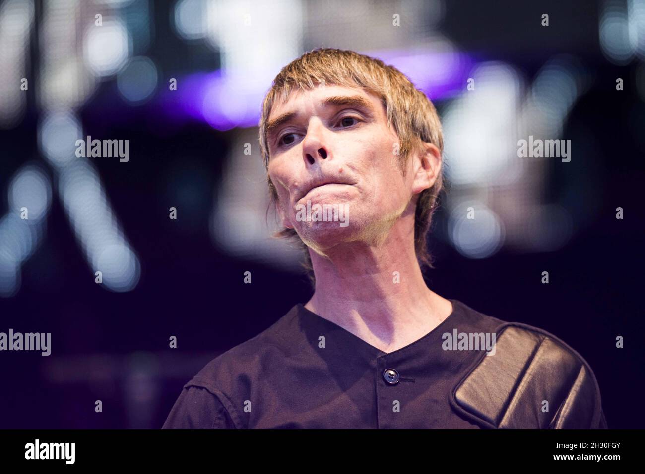Ian Brown of the Stone Roses performs live on stage at Finsbury Park ...