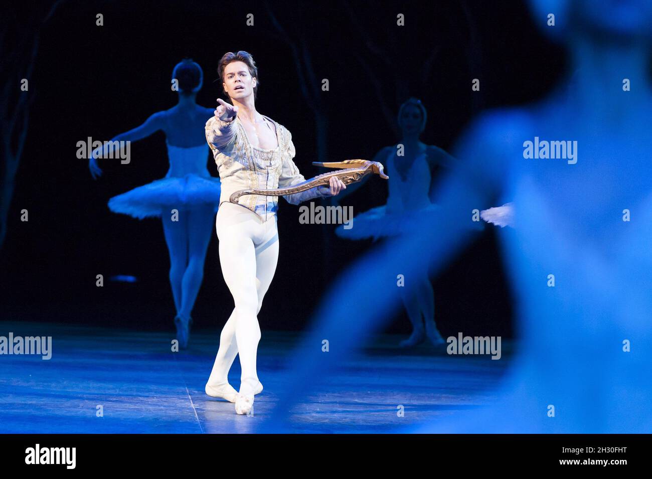 Matthew Golding performs in Swan Lake in The Royal Albert Hall, London ...