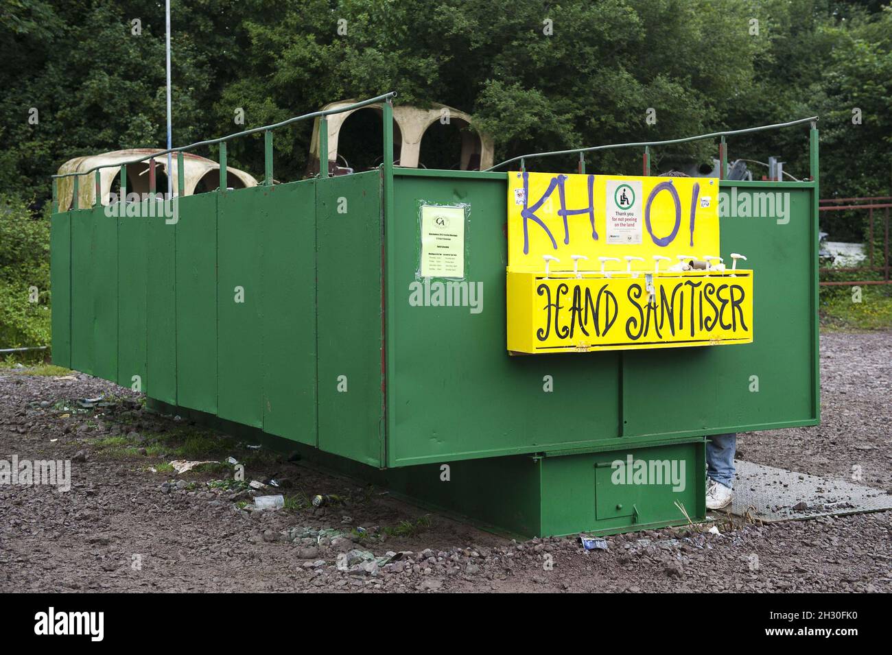 General view of the toilets at Glastonbury Festival 2013, Worthy Farm ...