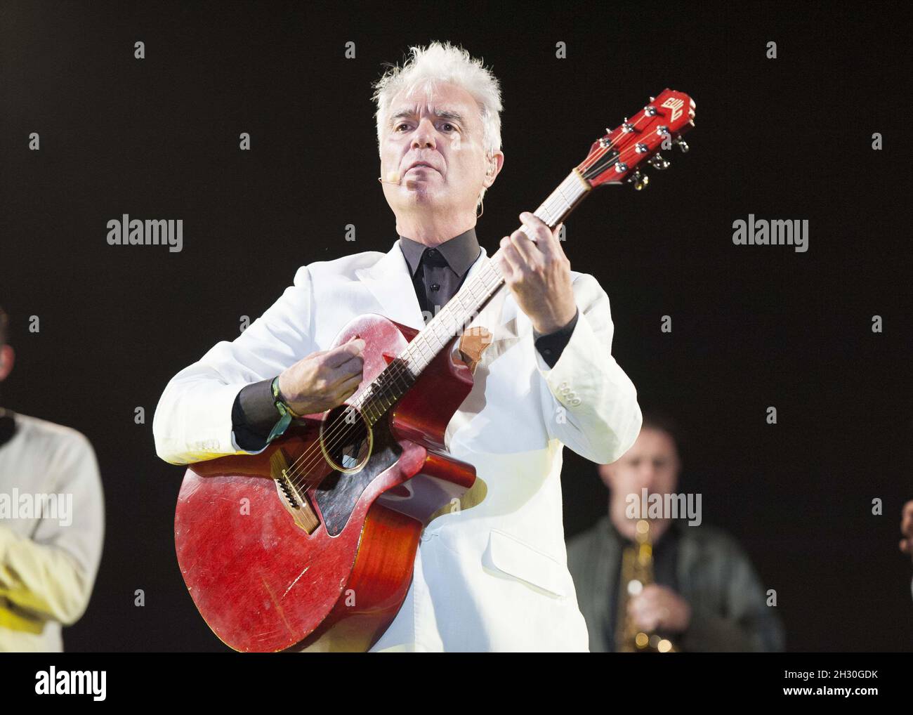 David Byrne peforms live on stage on day 1 of End of The Road Festival ...