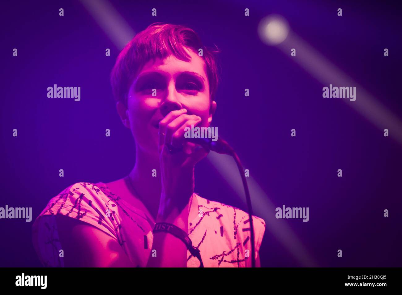 Channy Leaneage of Polica peforms live on stage on day 2 of End of The ...