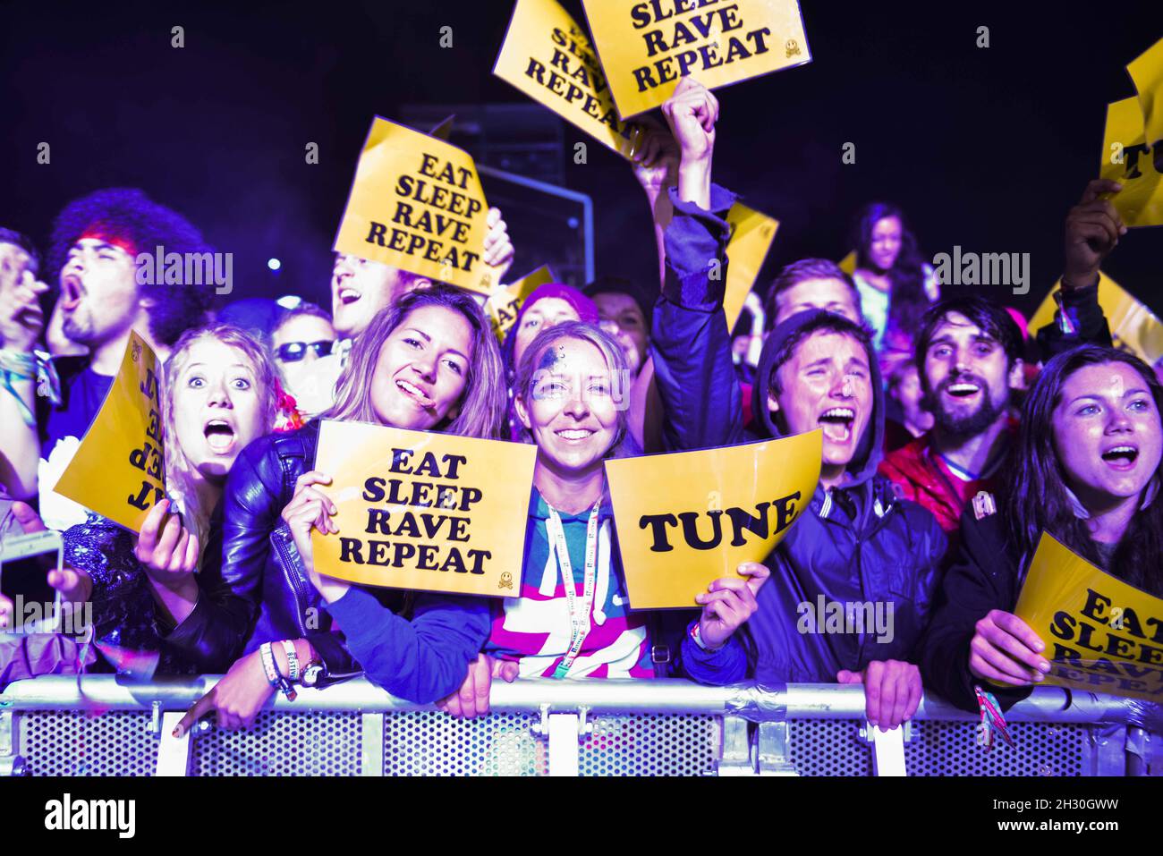 General View of the crowd during Fat Boy Slim's Big Birthday Bash, on ...
