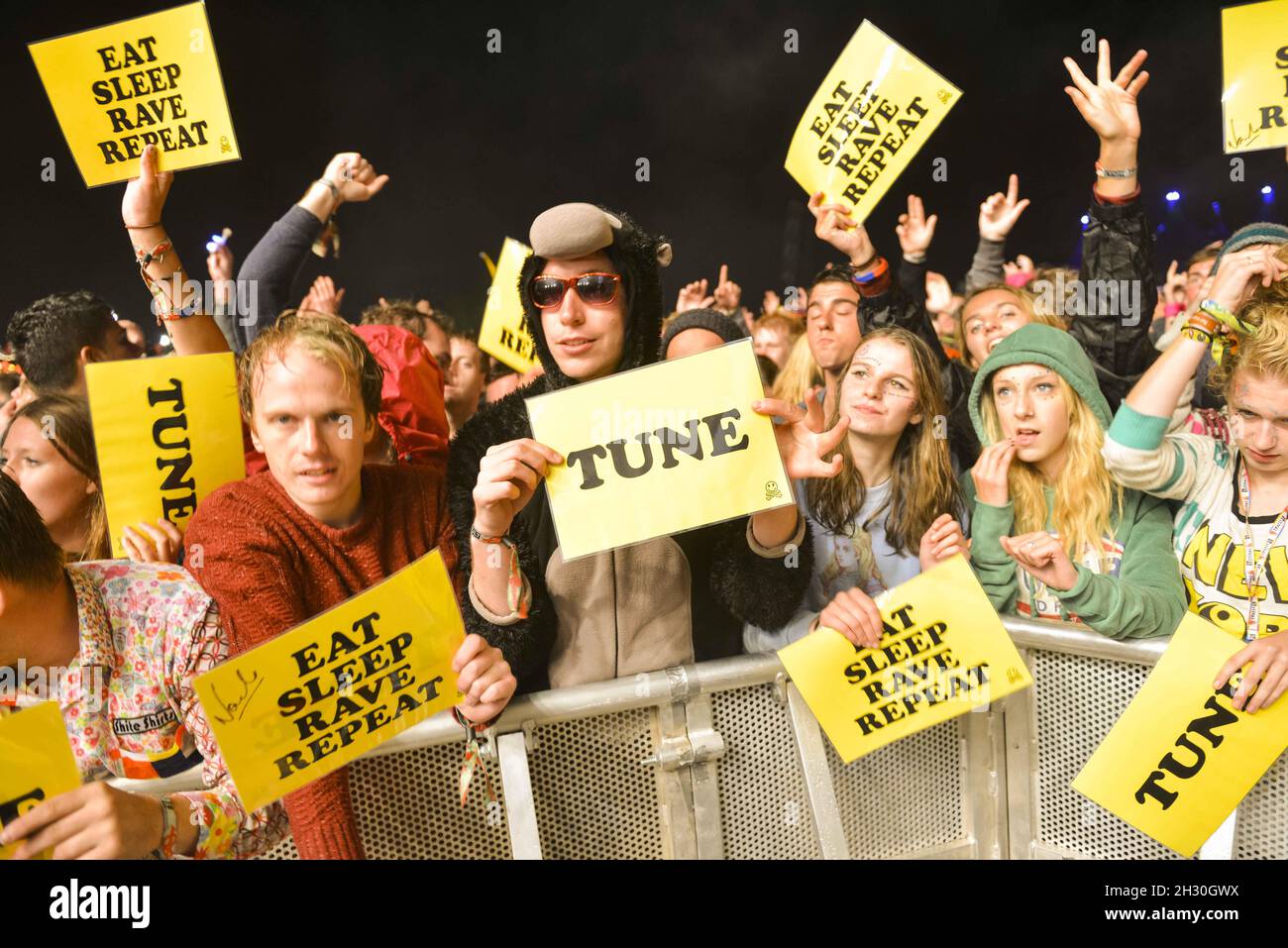 General View of the crowd during Fat Boy Slim's Big Birthday Bash, on ...