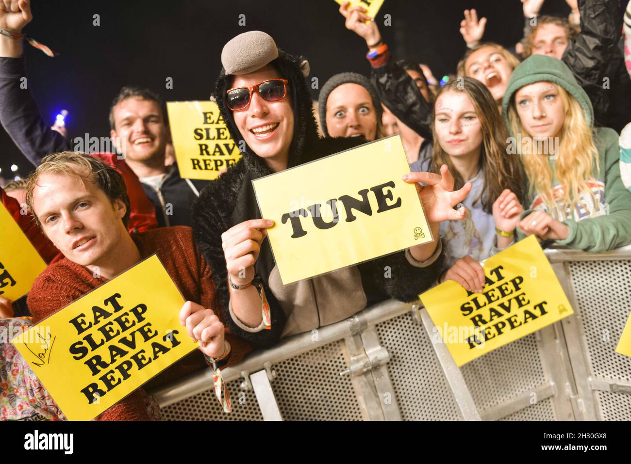 General View of the crowd during Fat Boy Slim's Big Birthday Bash, on ...