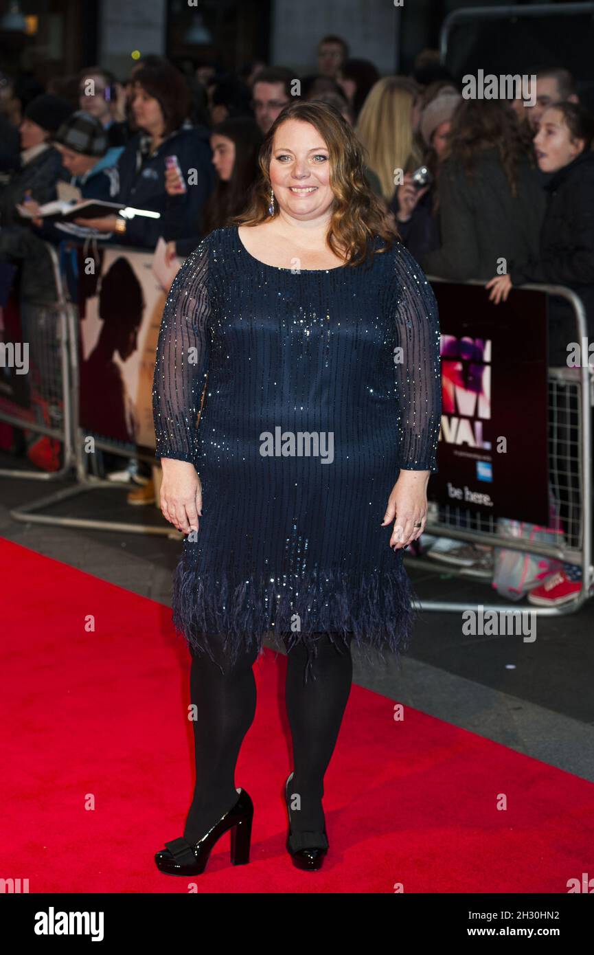 Joanna Scanlan arrives at the screening of The Invisible Woman as part ...