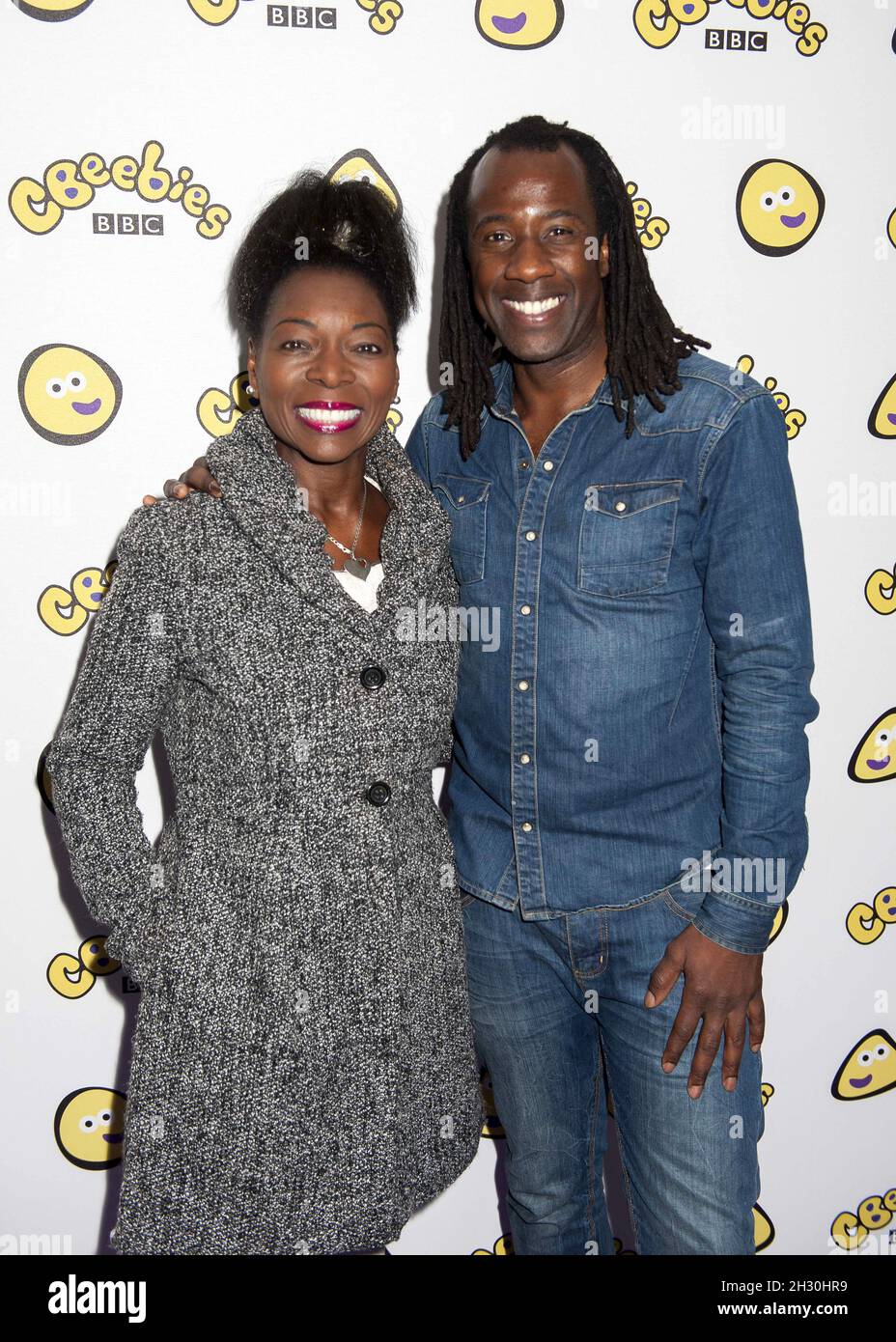 Floella Benjamin and Sid Sloane attend the Katie Morag and Topsy and Tim CBeebies Uk premiere at ...