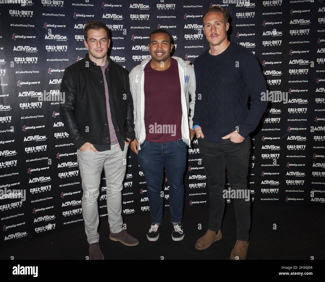 Stephen Myler, Danny Hobbs, and Jamie Wilson attend the Call of Duty ...
