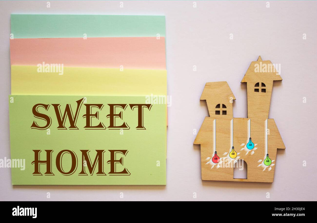 wooden vintage frame WELCOME HOME over old blue wooden background Stock ...
